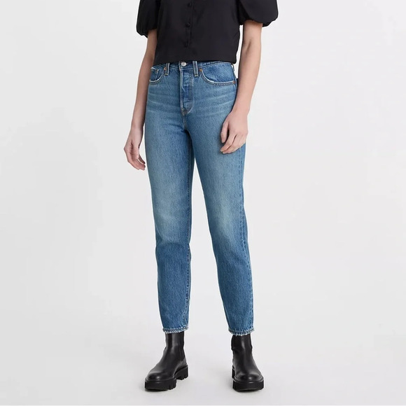 Levi's | Jeans | Levis Premium Wedgie Icon Fit Ankle Blue Denim Jeans Sz 27 Style 2286097 | Poshmark